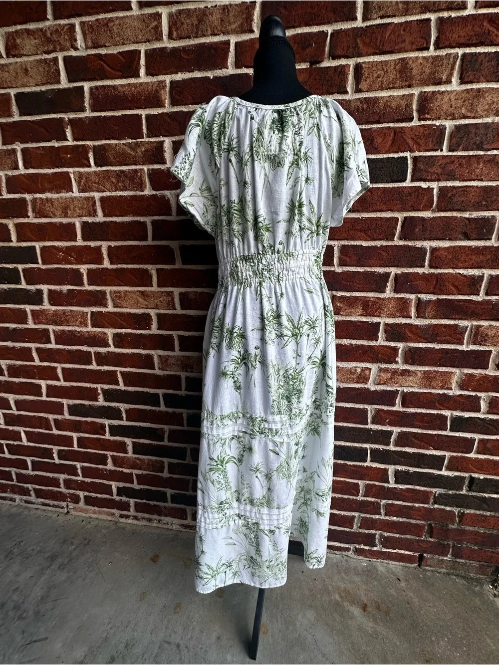 Rachel Zoe | Dresses | Rachel Zoe White Maxi Dress With Green Botanical ...